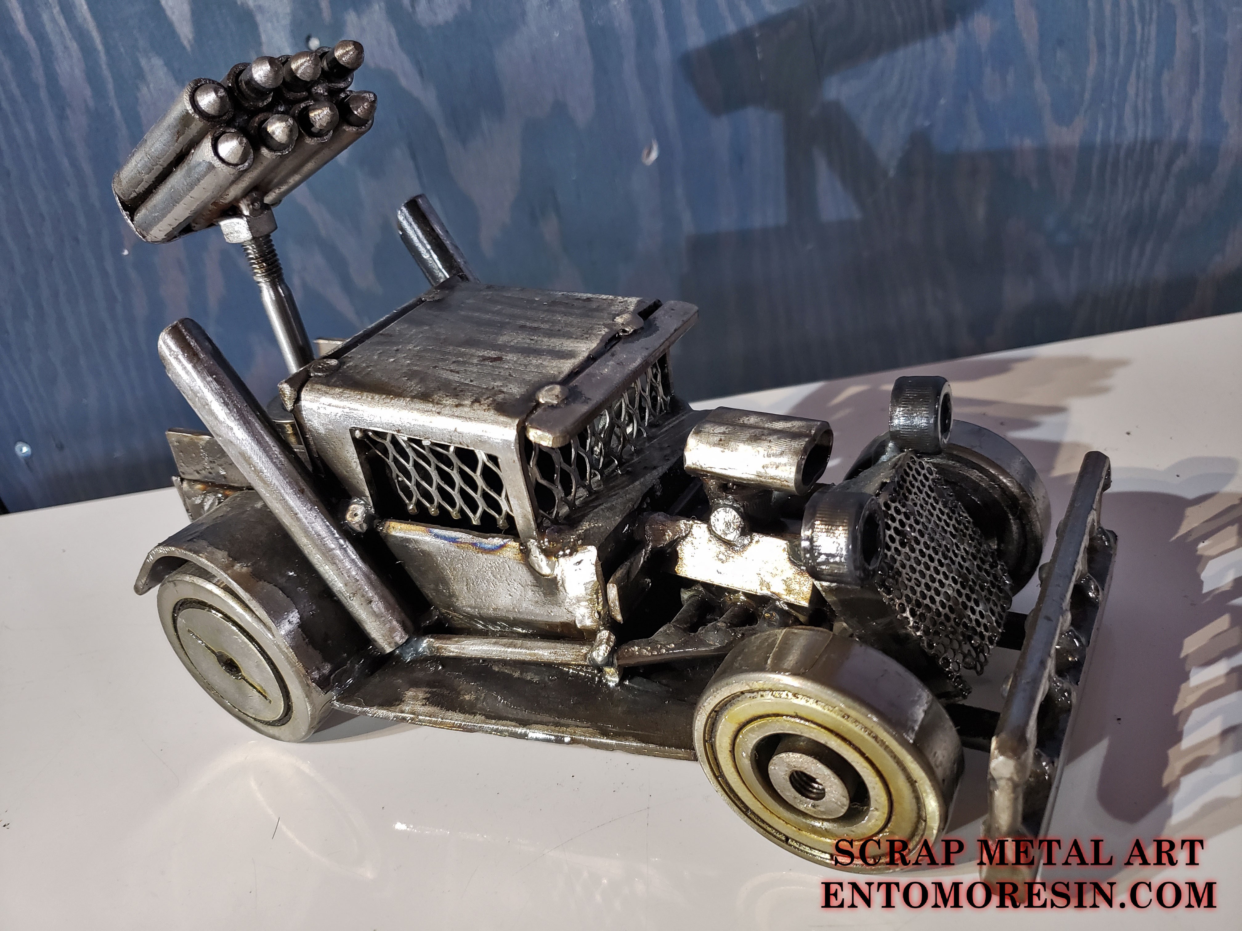 MISSILE LAUNCHER TRUCK SCRAP METAL ART