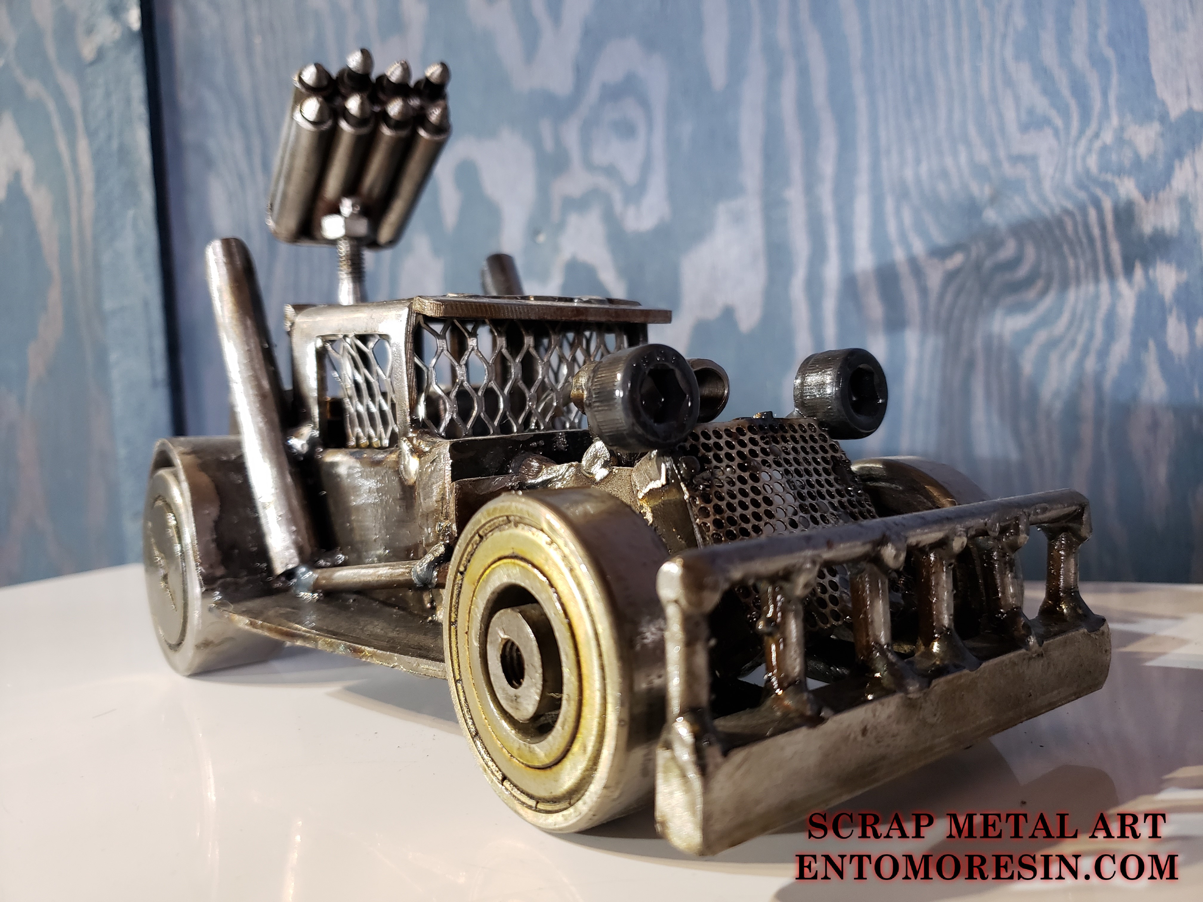 MISSILE LAUNCHER TRUCK SCRAP METAL ART