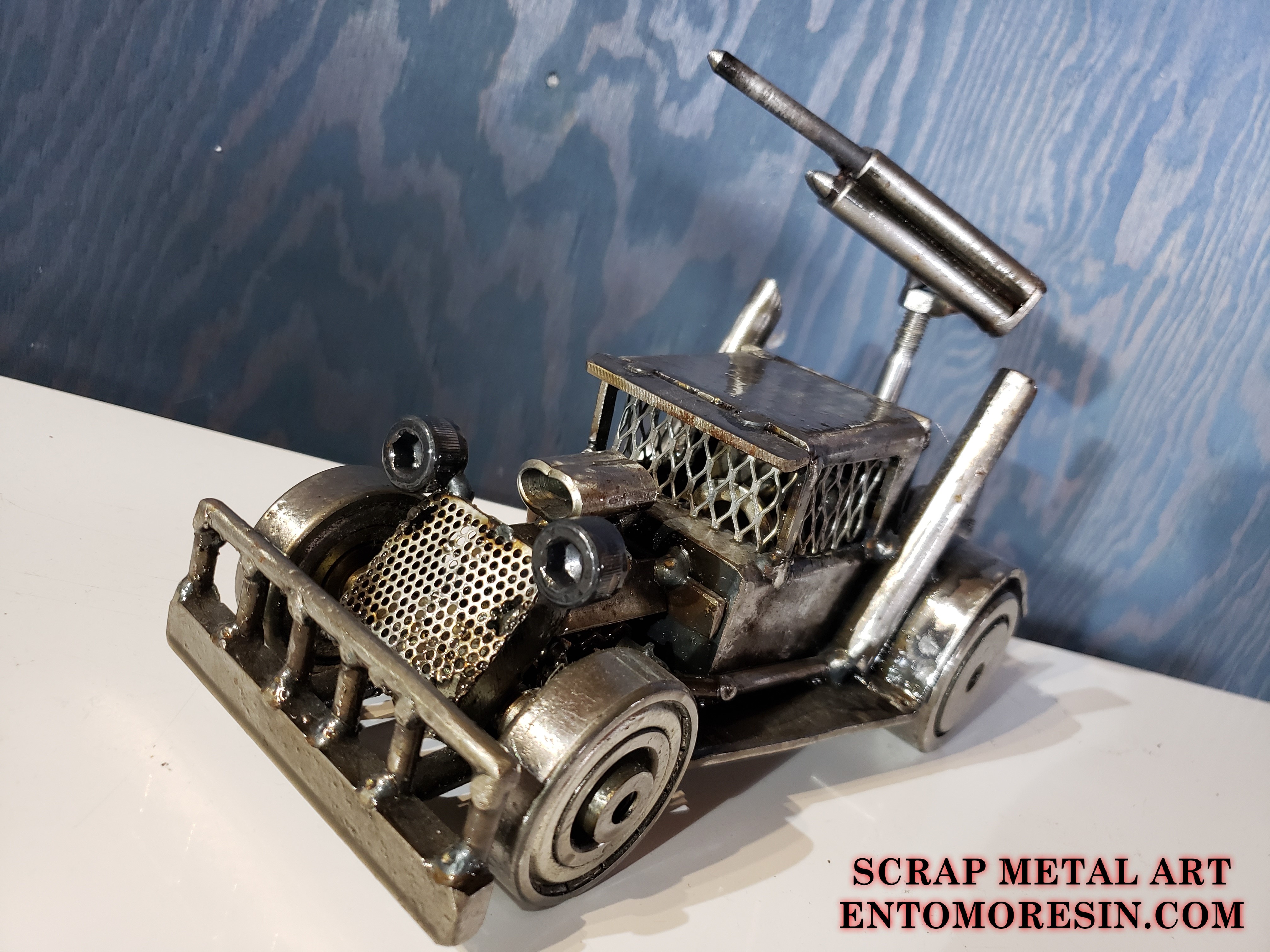 MISSILE LAUNCHER TRUCK SCRAP METAL ART