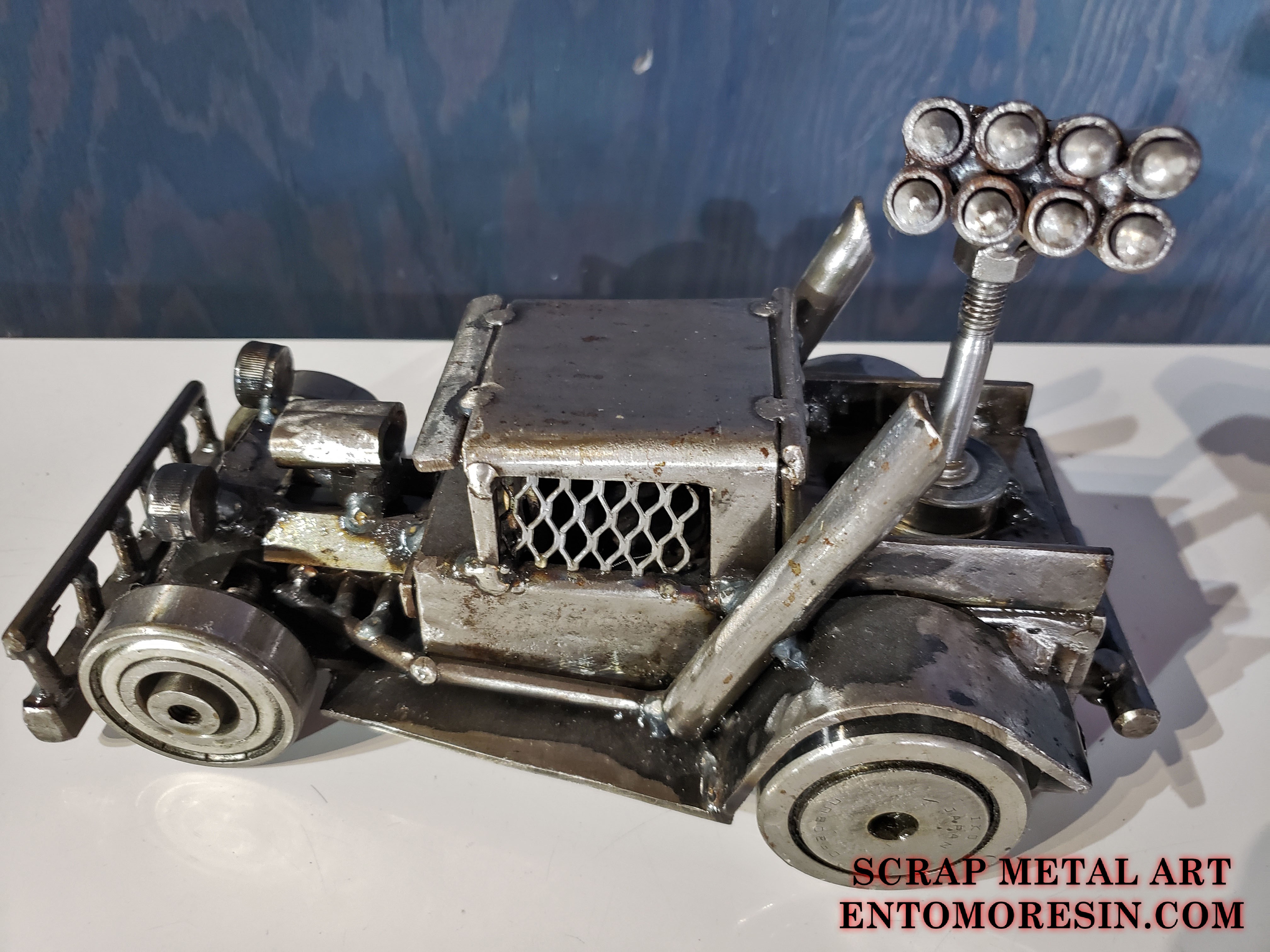 MISSILE LAUNCHER TRUCK SCRAP METAL ART